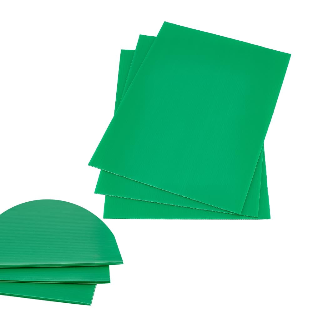 3 Pcs Lime Green Corrugated Plastic Sheets 12x15.7 Inch Blank Yard ...