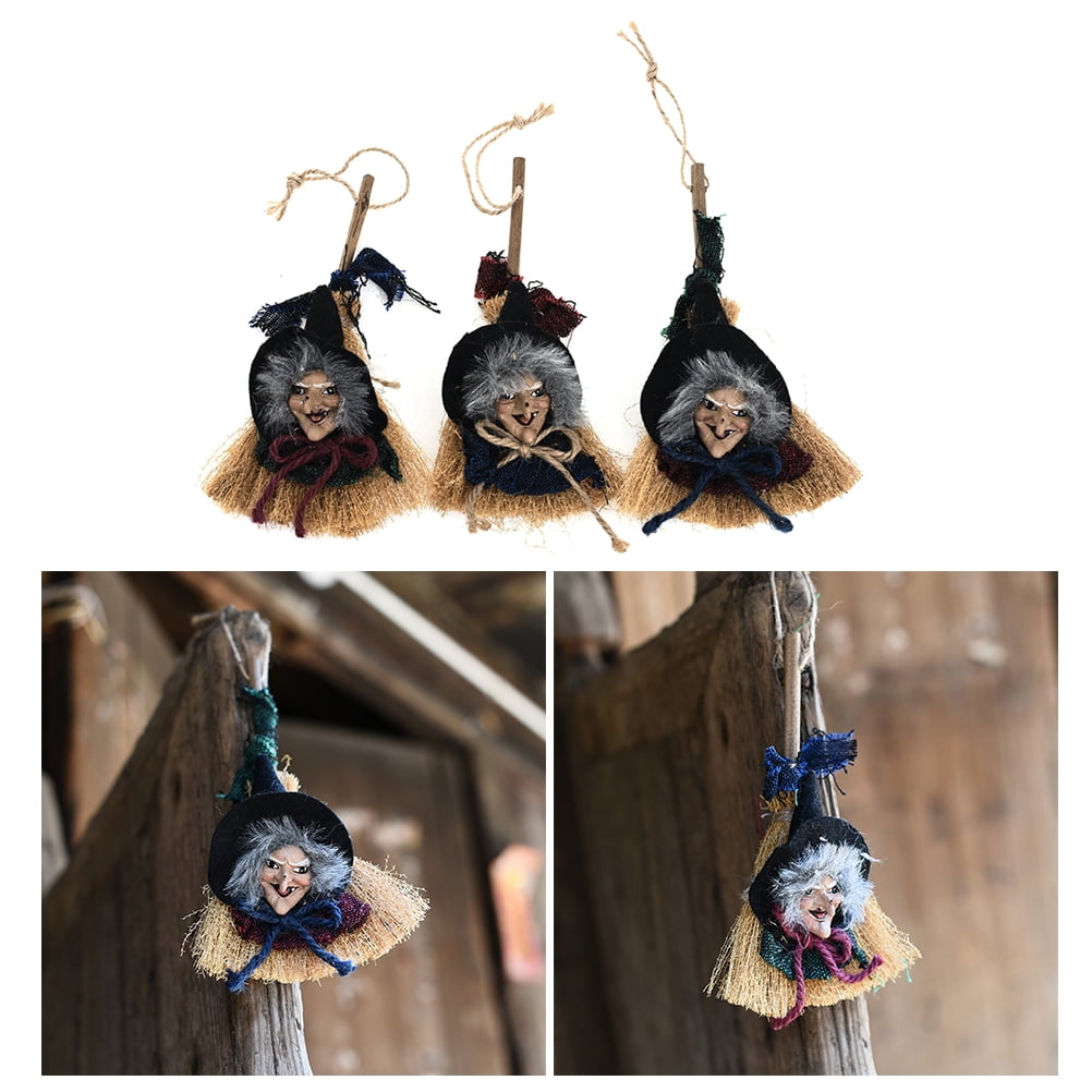 SOPOTUTU Assorted Color Broom Shape Ornament Party Home Decoration 8.3× ...