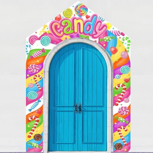 3 Pcs Lollipop Candyland Party Decorations for Door Large Porch Sign ...