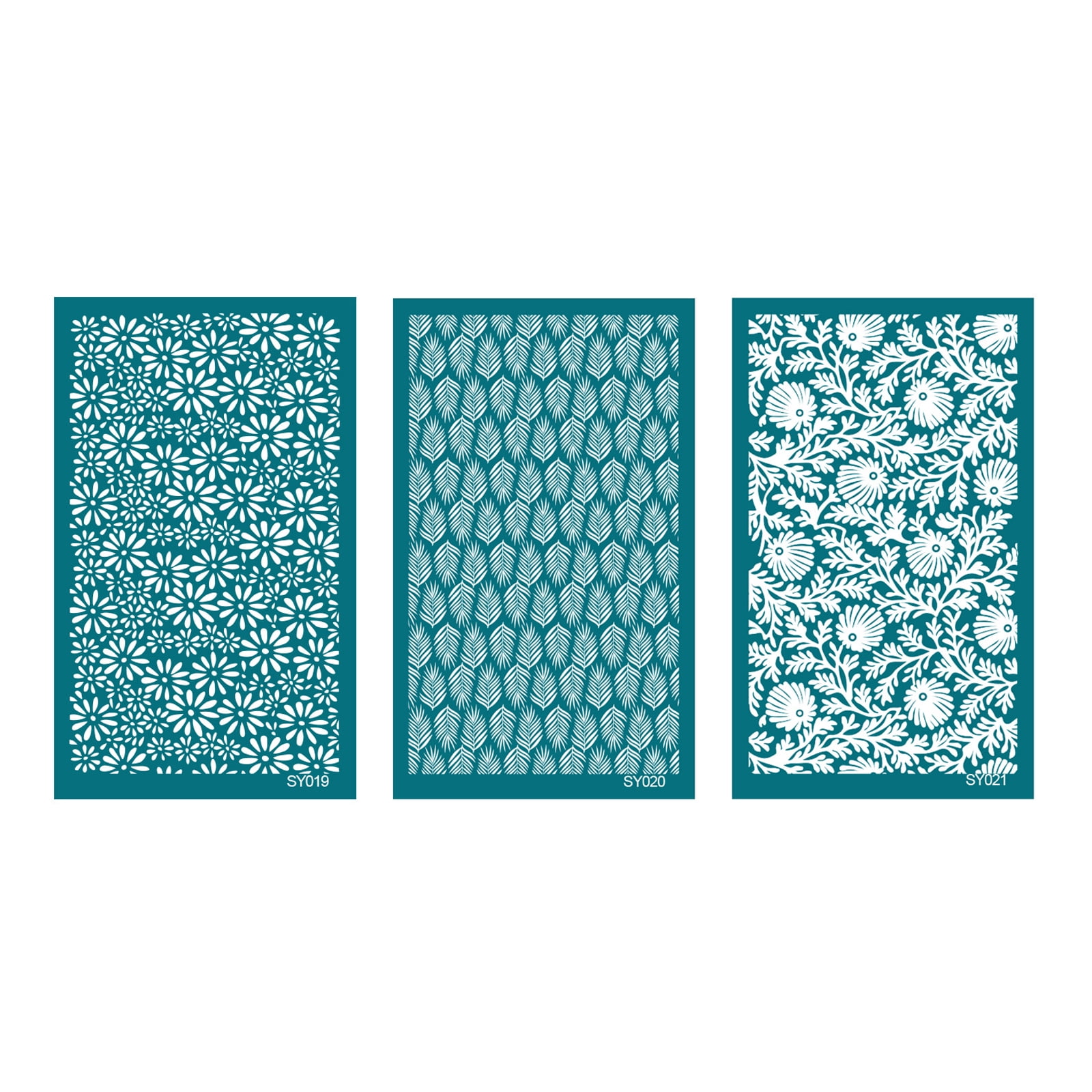 3 Pcs Love-Heart Silk Screen Stencils Snowflake Reusable Silkscreen ...