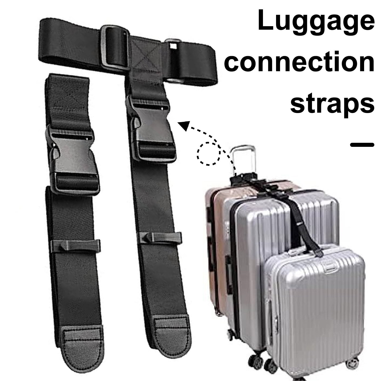 3 Pcs Luggage Connection Straps Adjustable Great Tenacity Heavy Duty ...