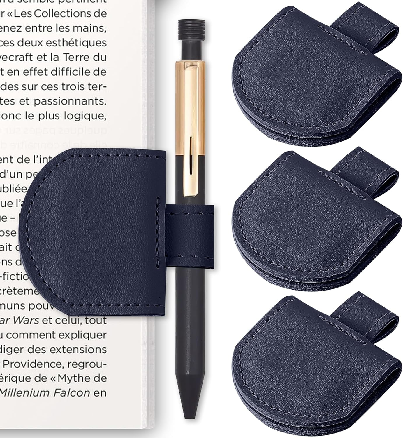 3 Pcs Magnetic Bookmark Pen Clip，Multi-functional Dual Purpose Pen ...