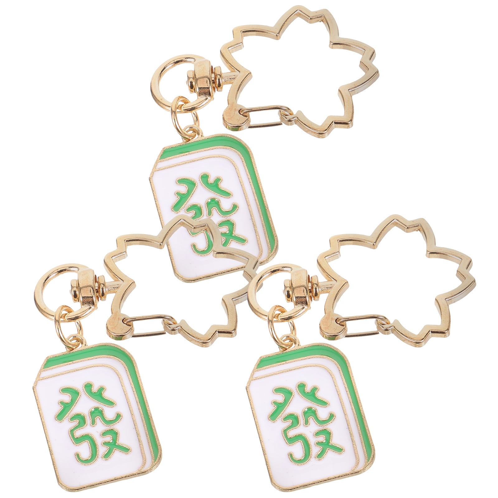 3 Pcs Mahjong Keychain Chains for Men Holder Tiles Backpack Keychains ...