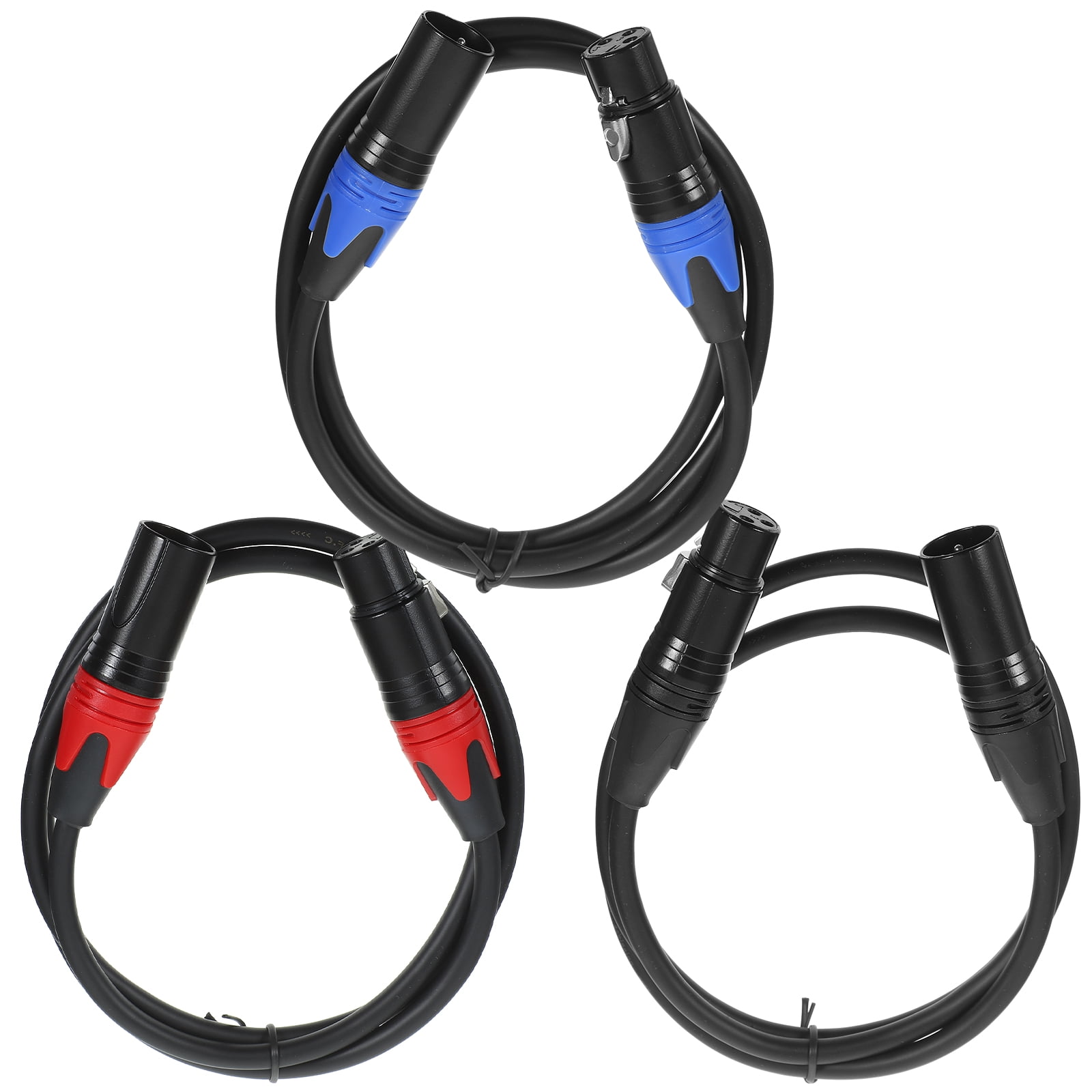 3 Pcs Male Female Microphone Cable Speaker Speakers Balanced XLR Audio ...