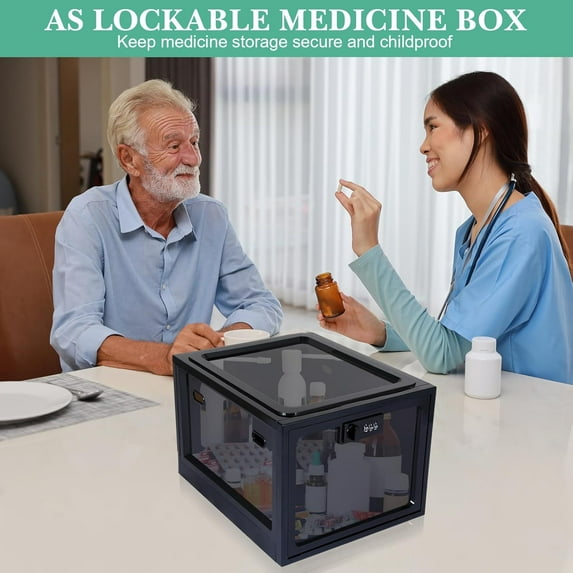 3 Pcs Medicine Lockable Box Combination Medication Container Storage ...