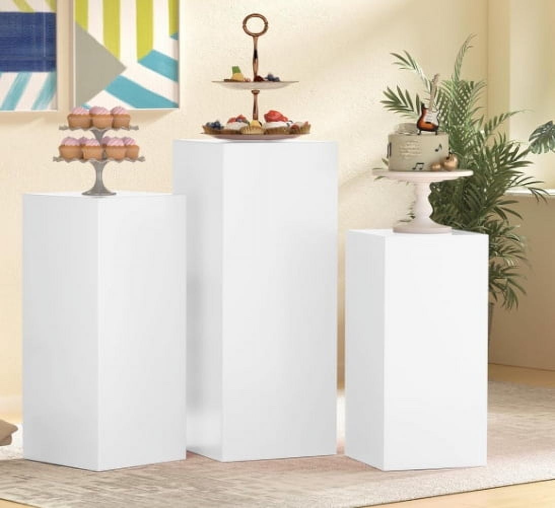 Square Stand 3 Pcs Metal Cylinder Stands For Parties, Heavy Duty Rigid ...