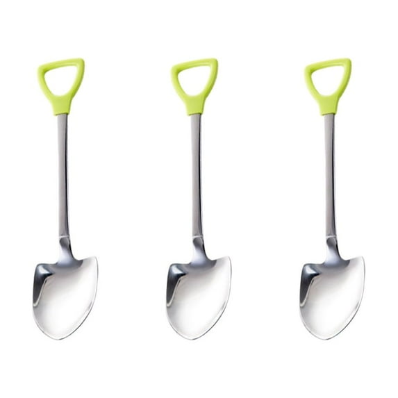RENACLIPY Stainless Steel Spade-Shaped Stirring Spoon Set 3pcs for Home ...