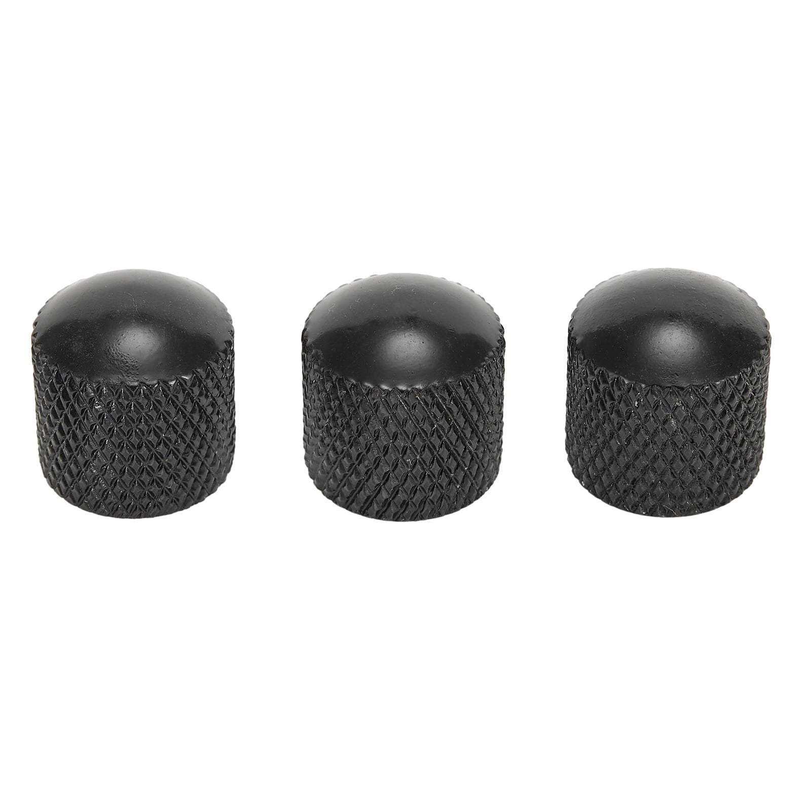 3 Pcs Metal Volume Tone Control Electric Guitar Dome Volume Knobs Black ...