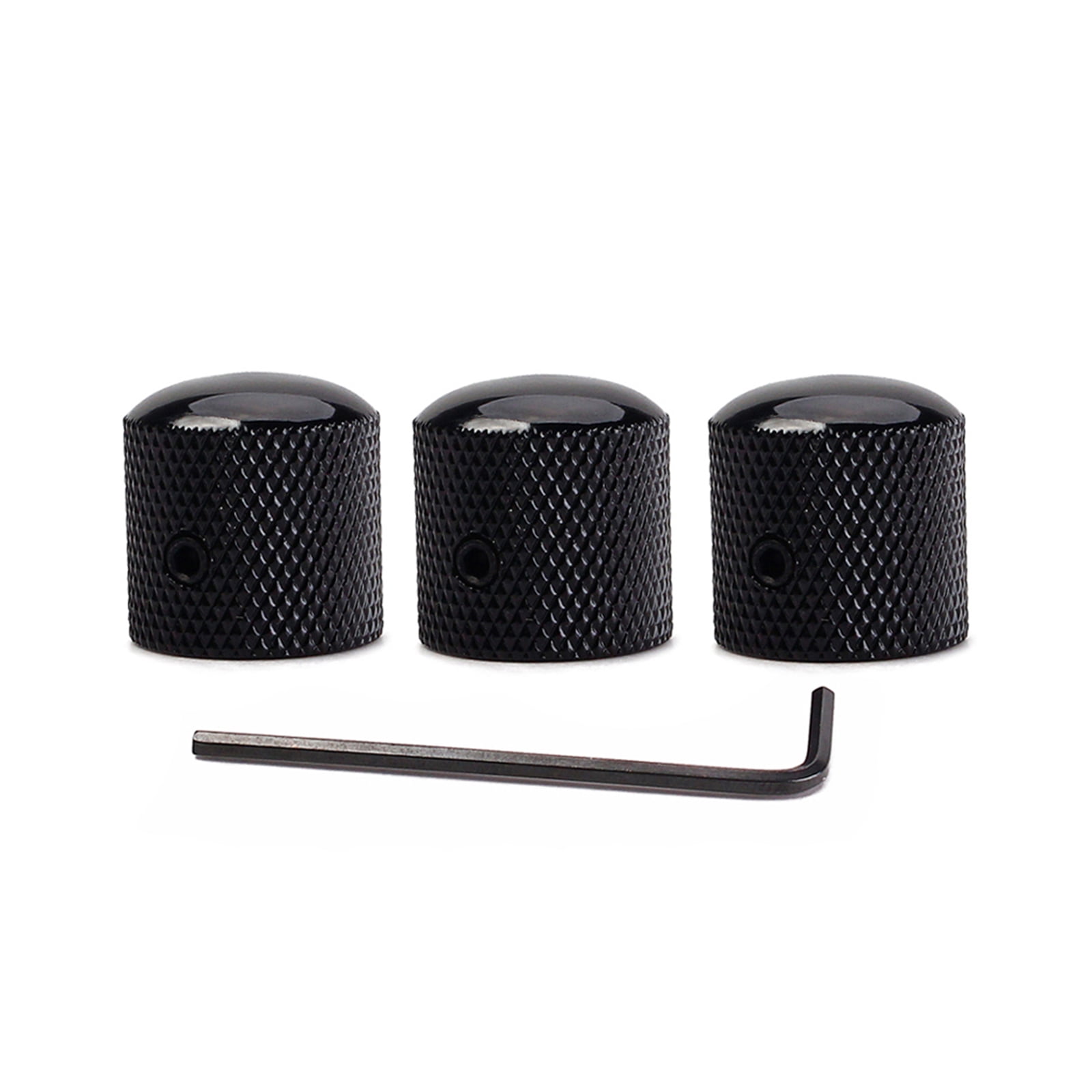 3 Pcs Metal Volume Tone Dome Knob with Allen Keys Guitar Potentiometer ...