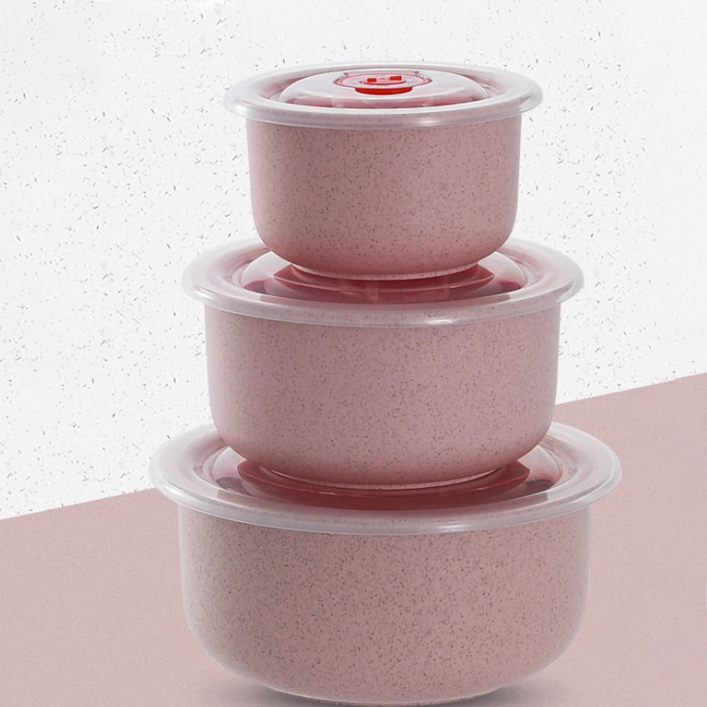 3 Pcs Microwave Cereal Bowls with lids Built-in Vents, Microwave and ...