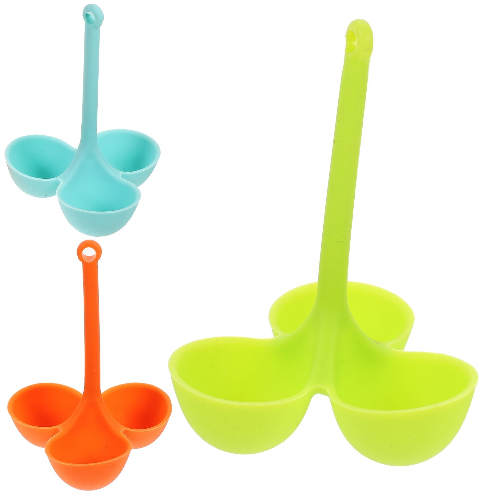 3 Pcs Microwave Ovens Kitchen Utensil for Egg Boiling Steam Rack Three ...