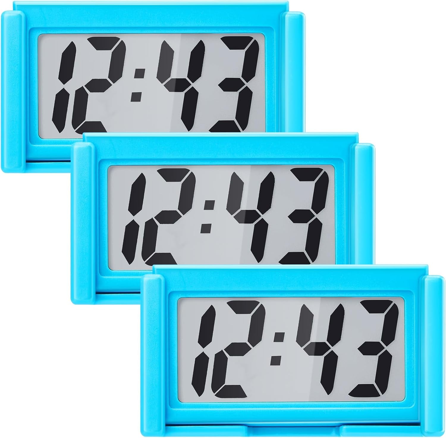 3 Pcs Mini Digital Clock Small Magnetic Digital Clock Stick on Battery ...