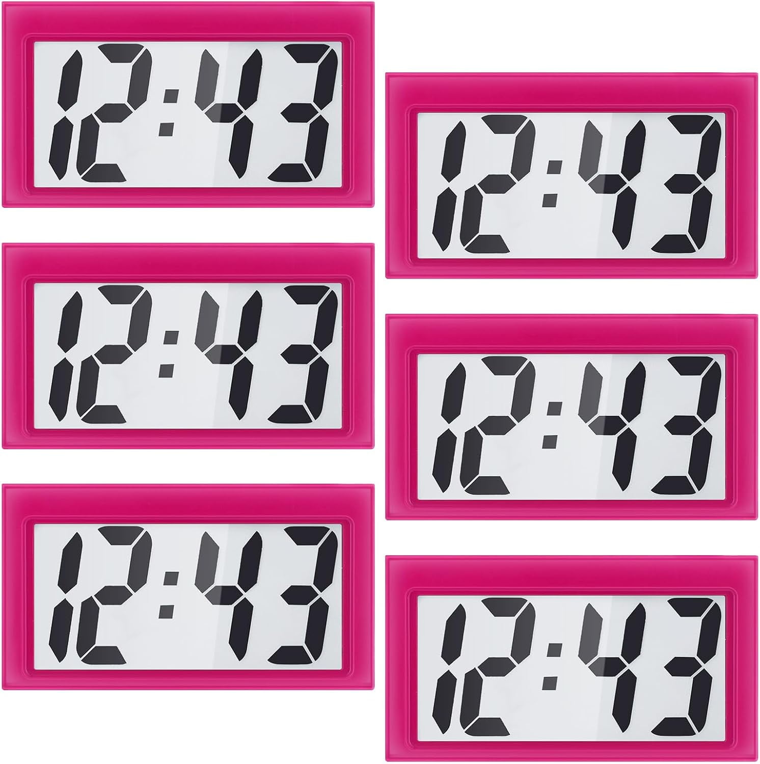 3 Pcs Mini Digital Clock Small Magnetic Digital Clock Stick on Battery ...