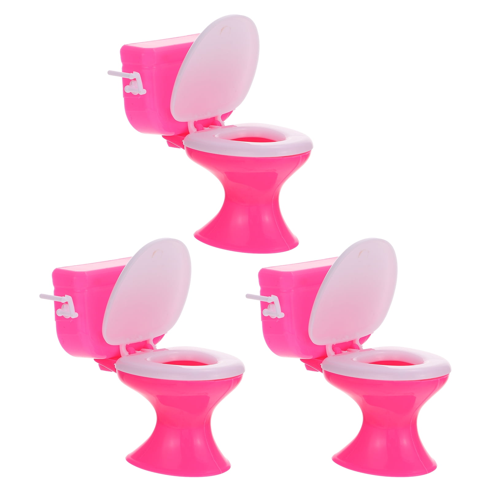 3 Pcs Miniature Toilet Toy Set for Dollhouse Bathroom Furniture ...