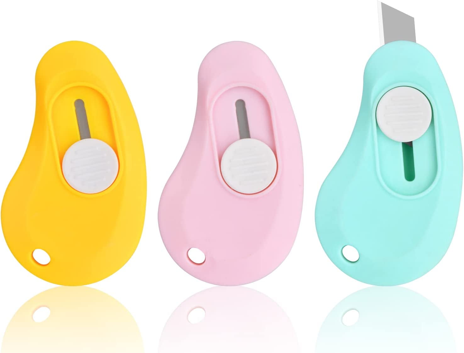 3 Pcs Mini Utility Knife,Box Cutter Knife, Mini Retractable Letter ...