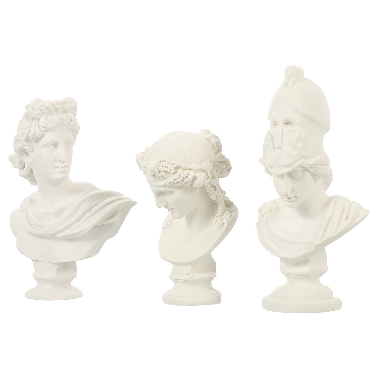 3 Pcs Miniature Bust Athena Statue Famous Sculpture Plaster Statues ...