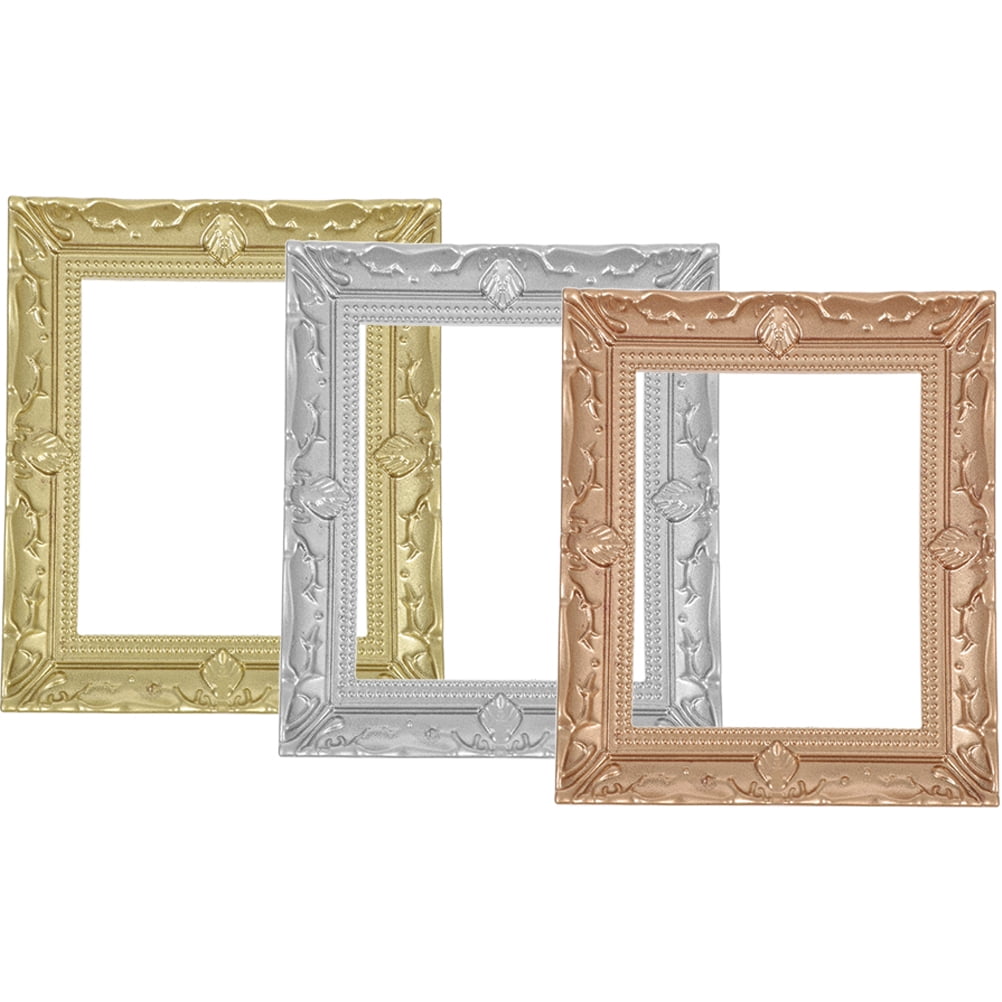 Assorted Color Mini Photo Frames for Decor Made of Resin 3 Pieces Tiny ...