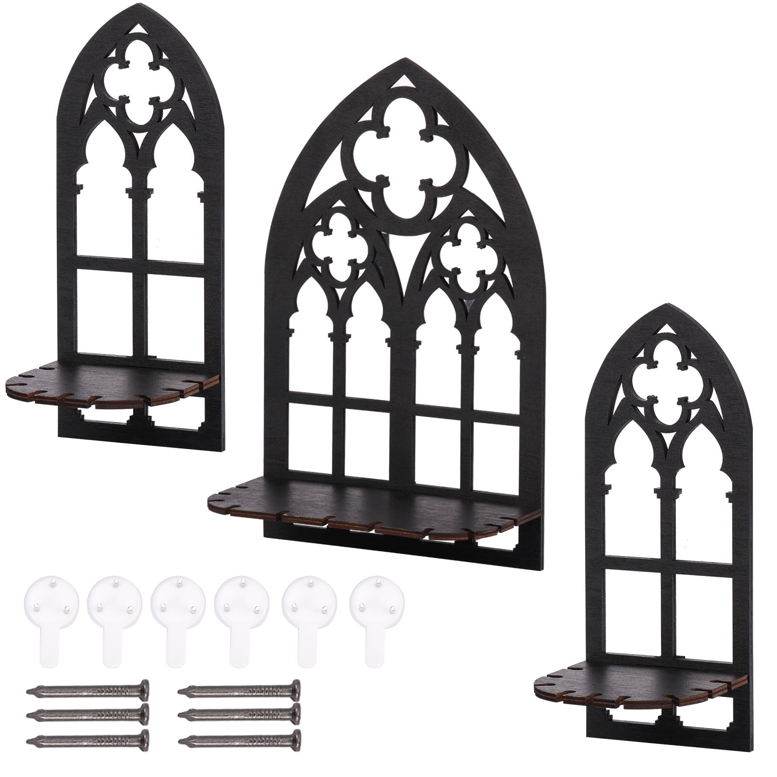 3 Pcs Moon Shelf Crystal Display Case Crystal Display Shelf Window ...