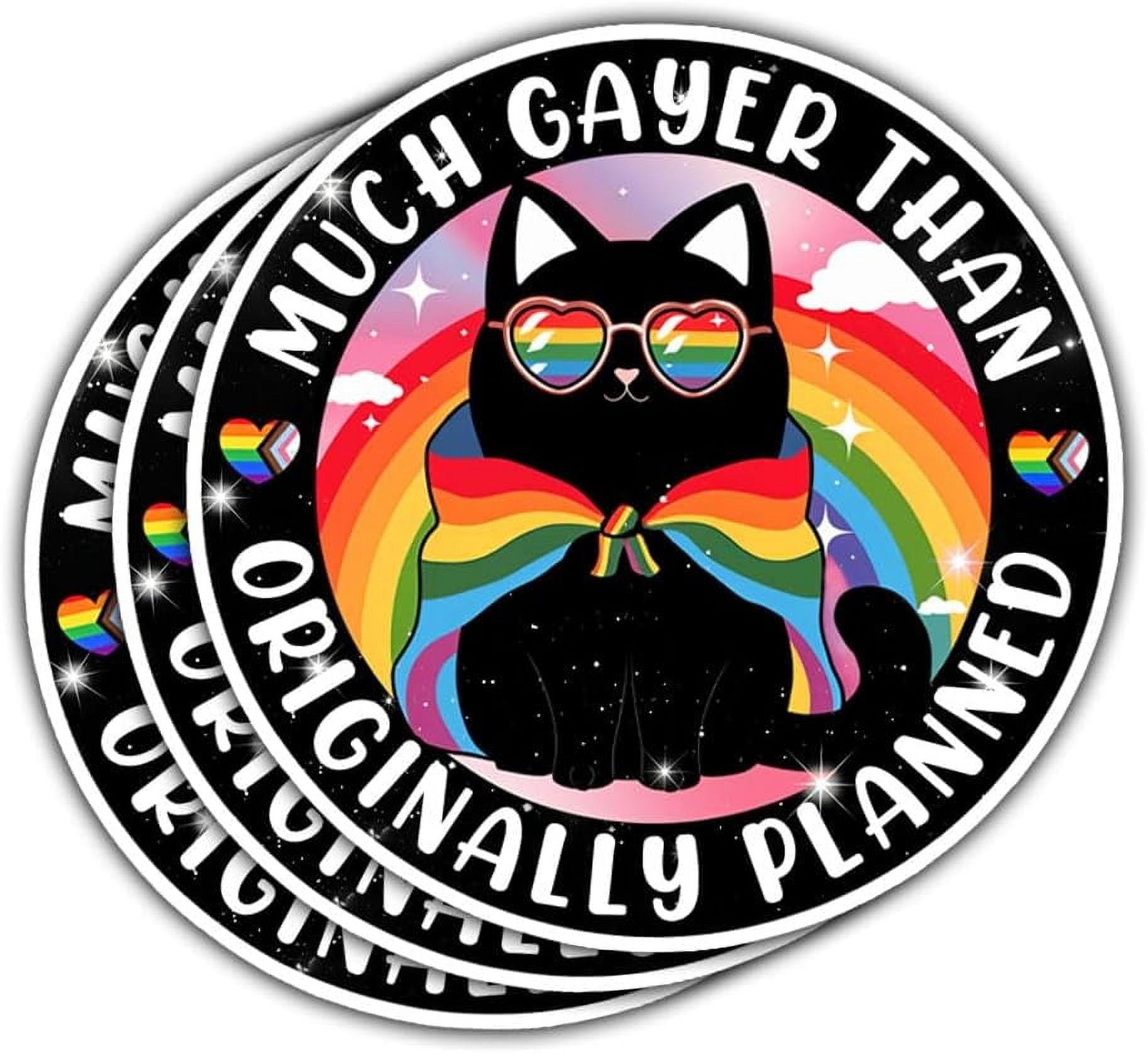 3 Pcs Much Gayer Than Originally Planned Sticker LGBTQ Pride Lesbian ...