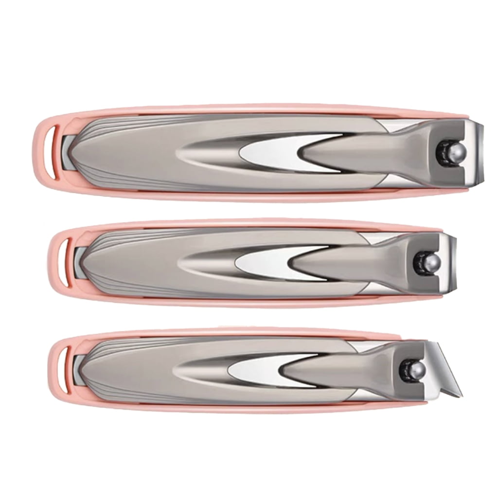 3 Pcs Nail Clippers Set Angled Head Toenail Clippers Metal Fingernail ...