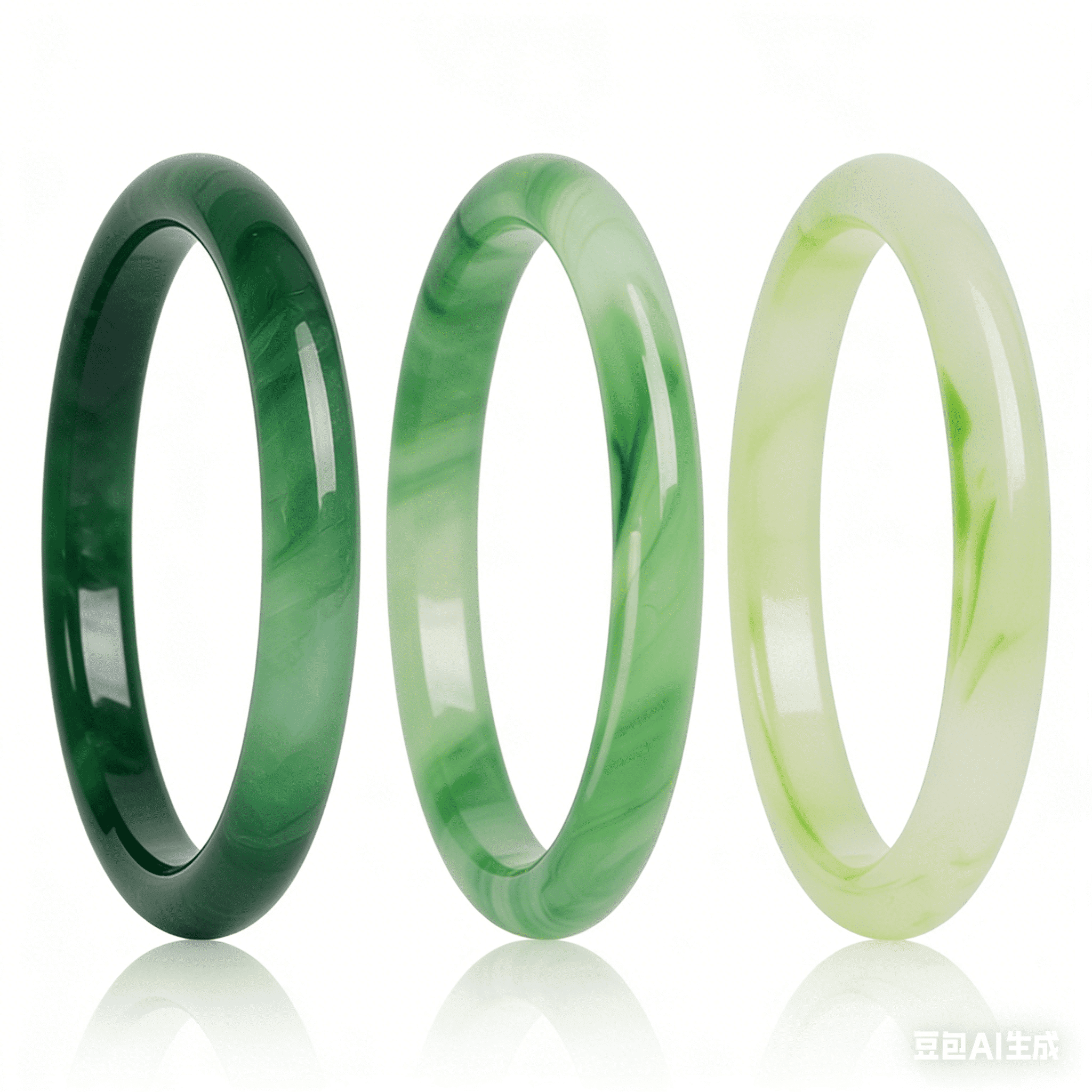 3 Pcs Natural Jade Bangle Bracelet for Women, Good Luck Bangle Wealth ...