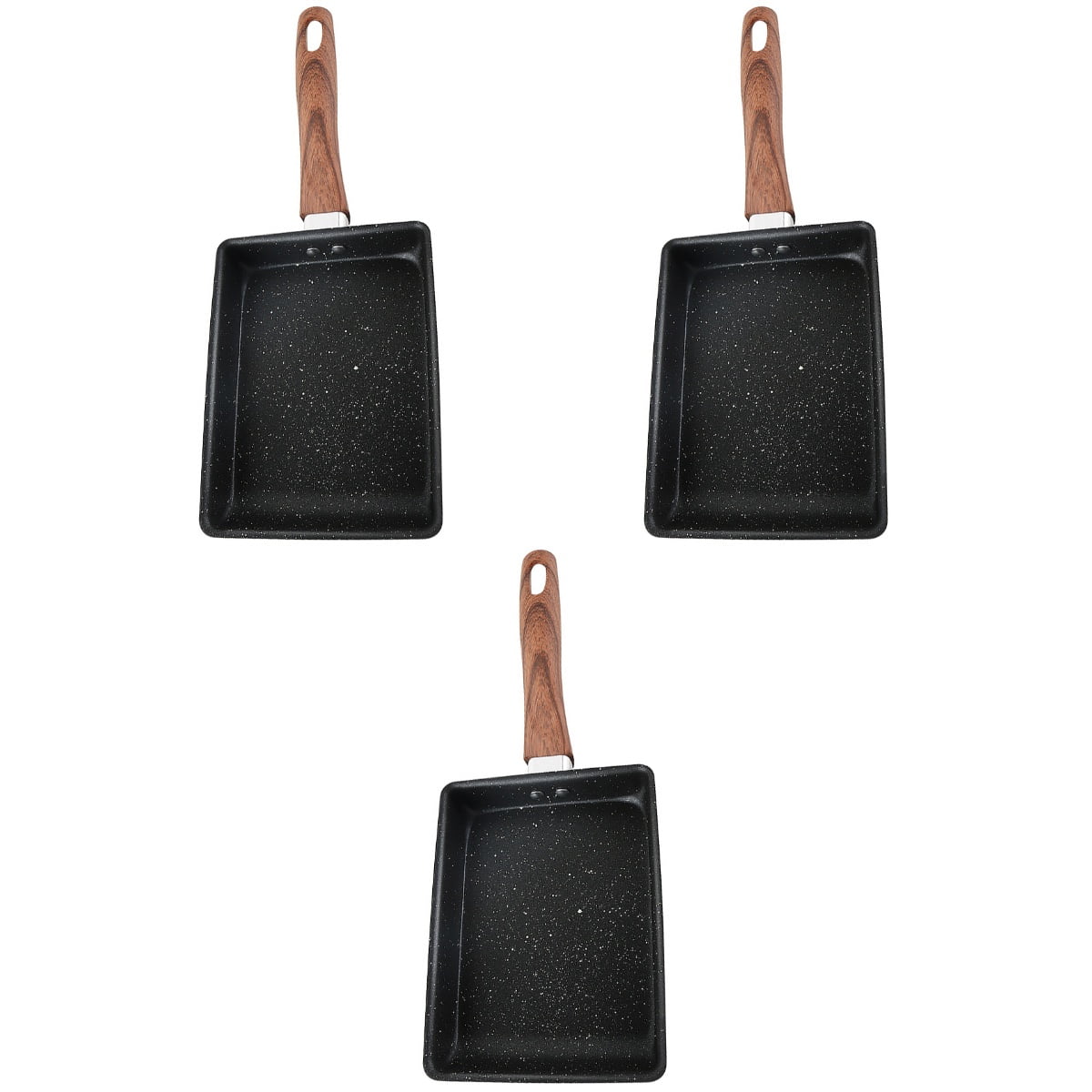 3 Pcs Nonstick Frying Pan Square Skillet Japanese - Walmart.com
