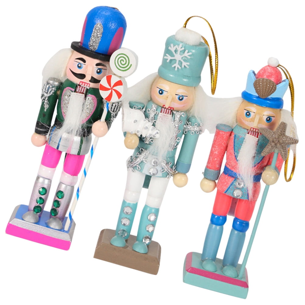 3 Pcs Nutcracker Puppets Decor Tall Outdoor Christmas Decorations ...