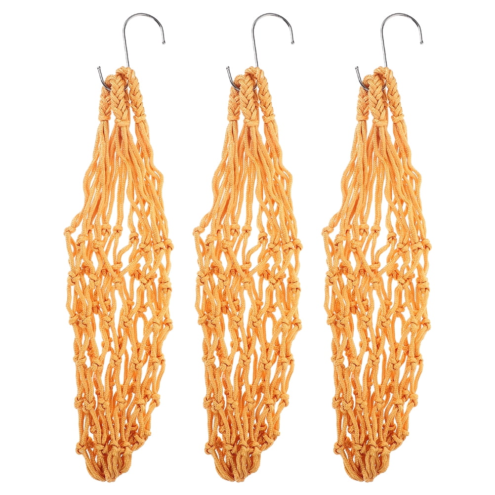 3 Pcs Nylon Vegetable and Fruit Holder for Chickens Rope Bag Hanging ...