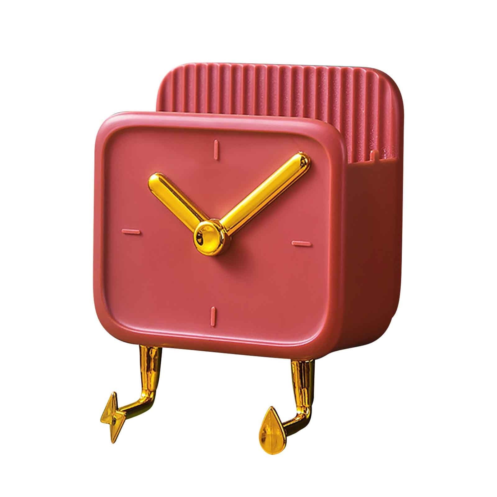 3 Pcs Of Storage Rack Punch Alarm Clock Hook Kitchen Supplies Storage ...