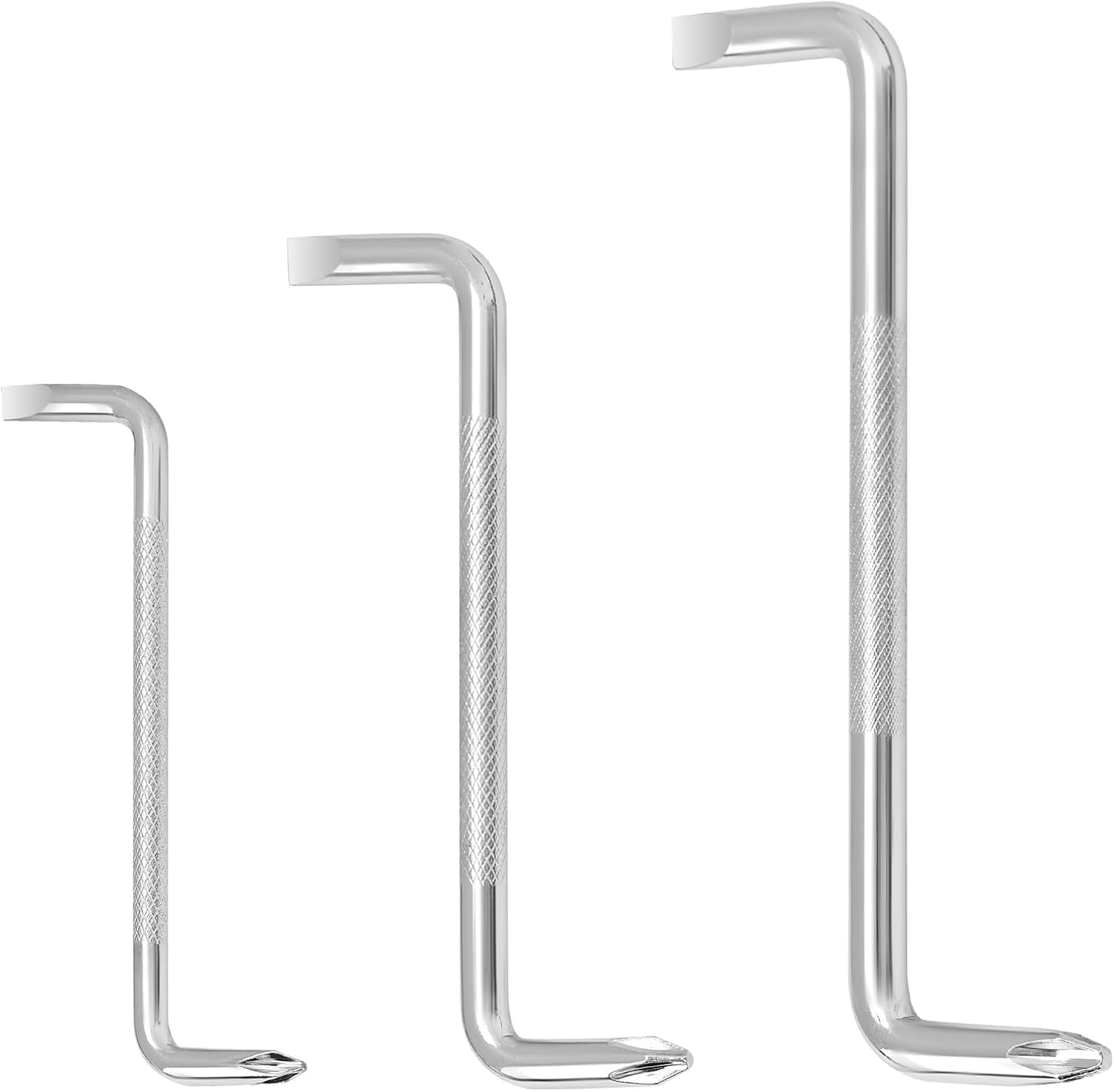 3 Pcs Offset Screwdriver Set - Right Angle Phillips and Flat Head, 90 ...