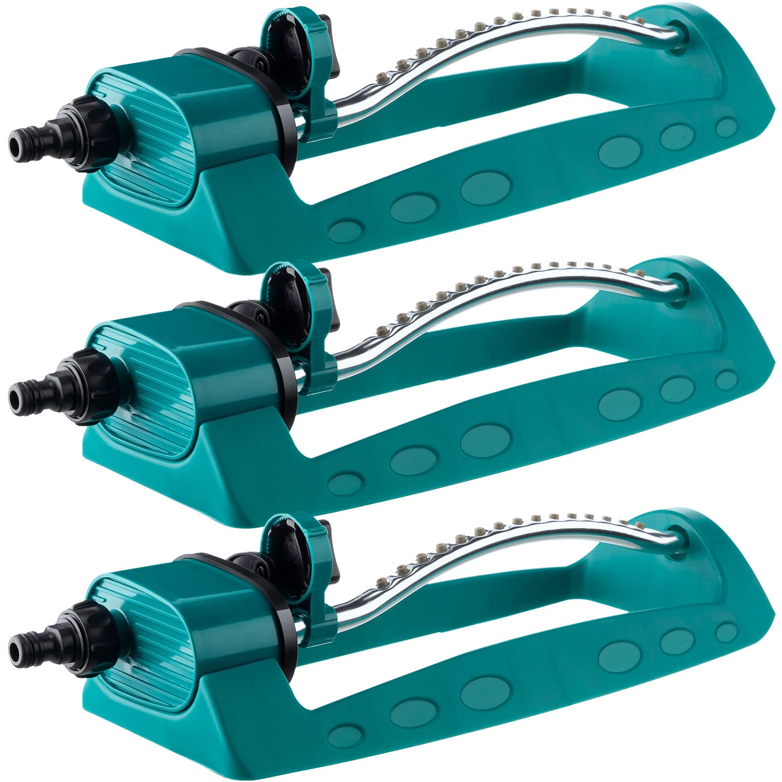 3 Pcs Oscillating Sprinkler DHF10 Indestructible Lawn Sprinkler 4 Modes ...
