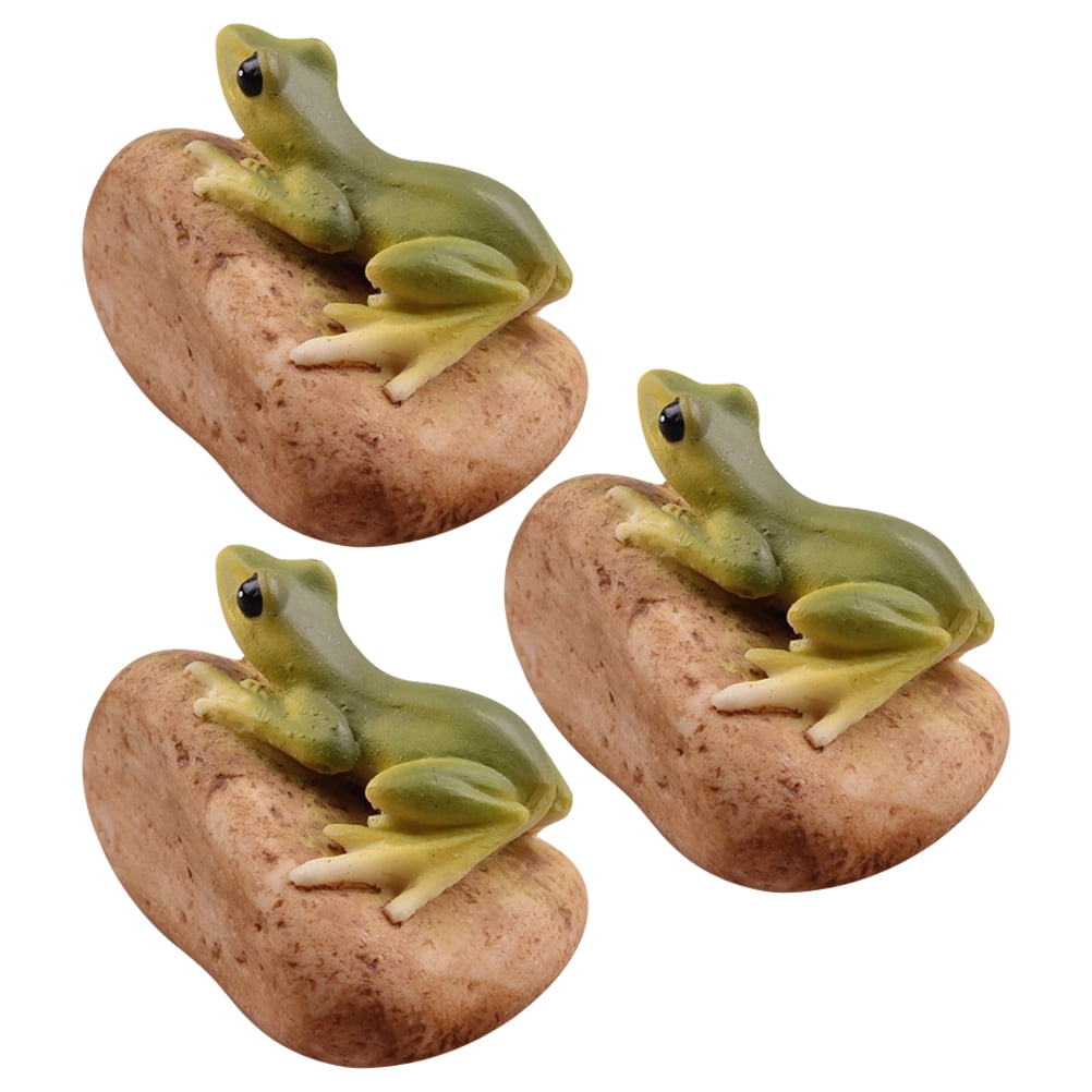 3 Pcs Pond Frogs Stone Mini Garden Decoration Toddler - Walmart.com