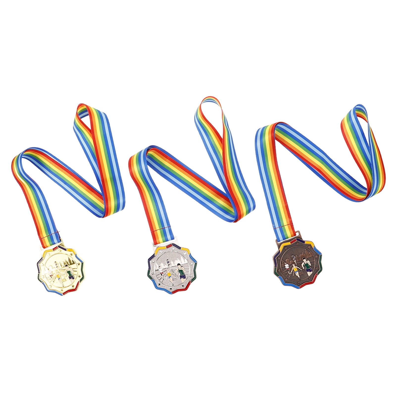 3 Pcs Outdoor Event Medals Medals for Awards Silver Winner Medals ...