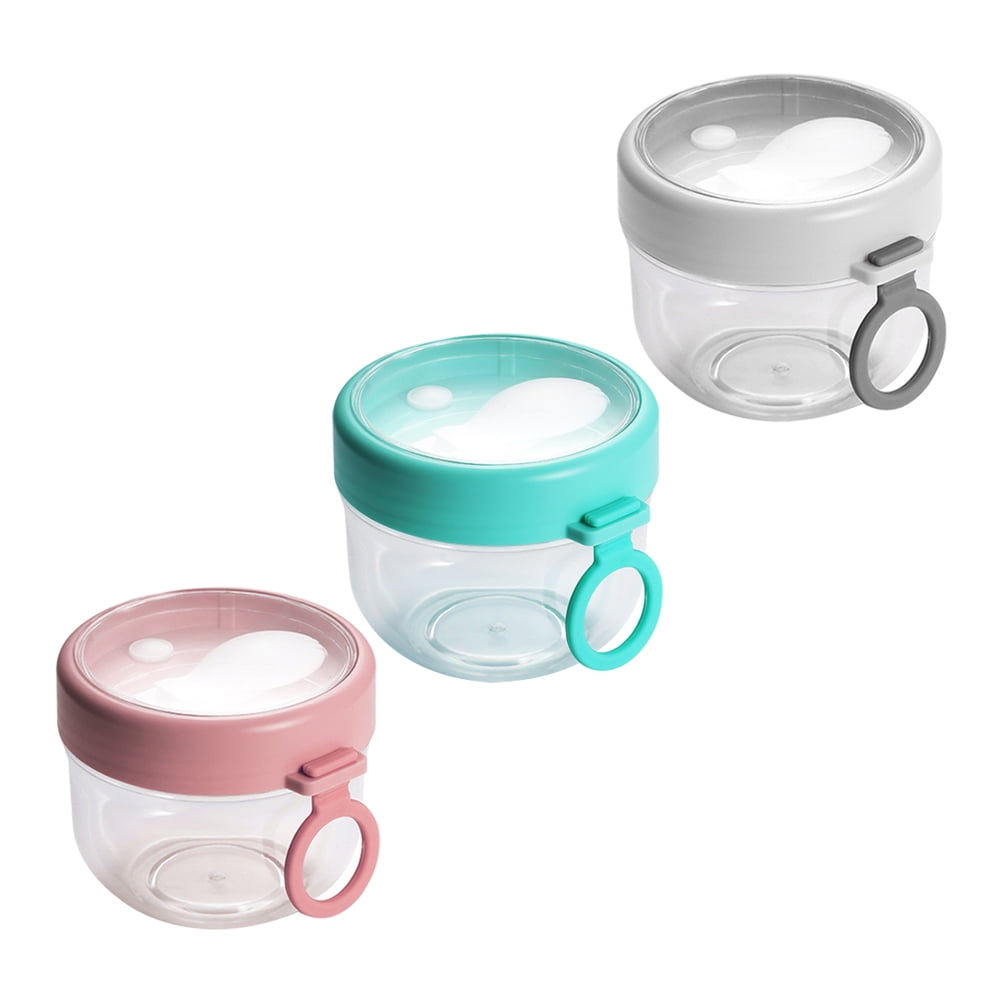 3 Pcs Overnight Oats Container Containers with Lids Oatmeal Jar Large ...