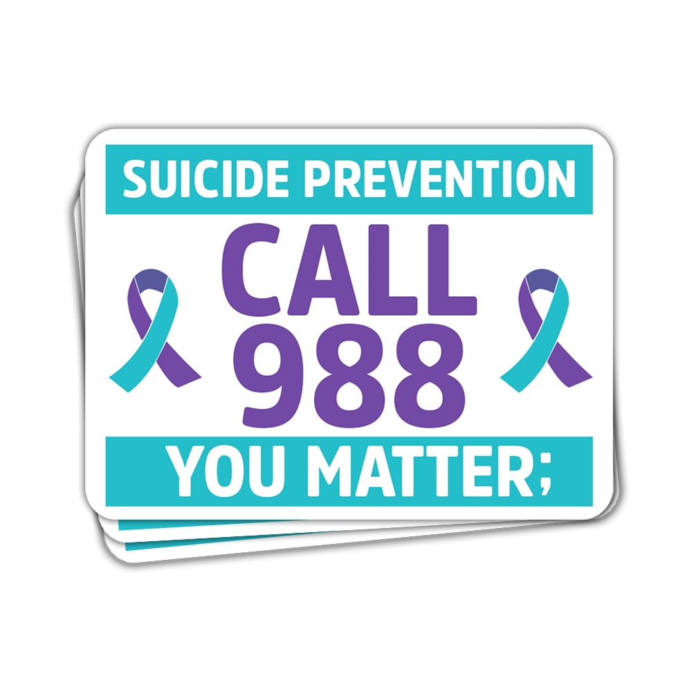(3 Pcs/Pack) You Matter Call 988 Sticker Suicide Prevention Awareness ...