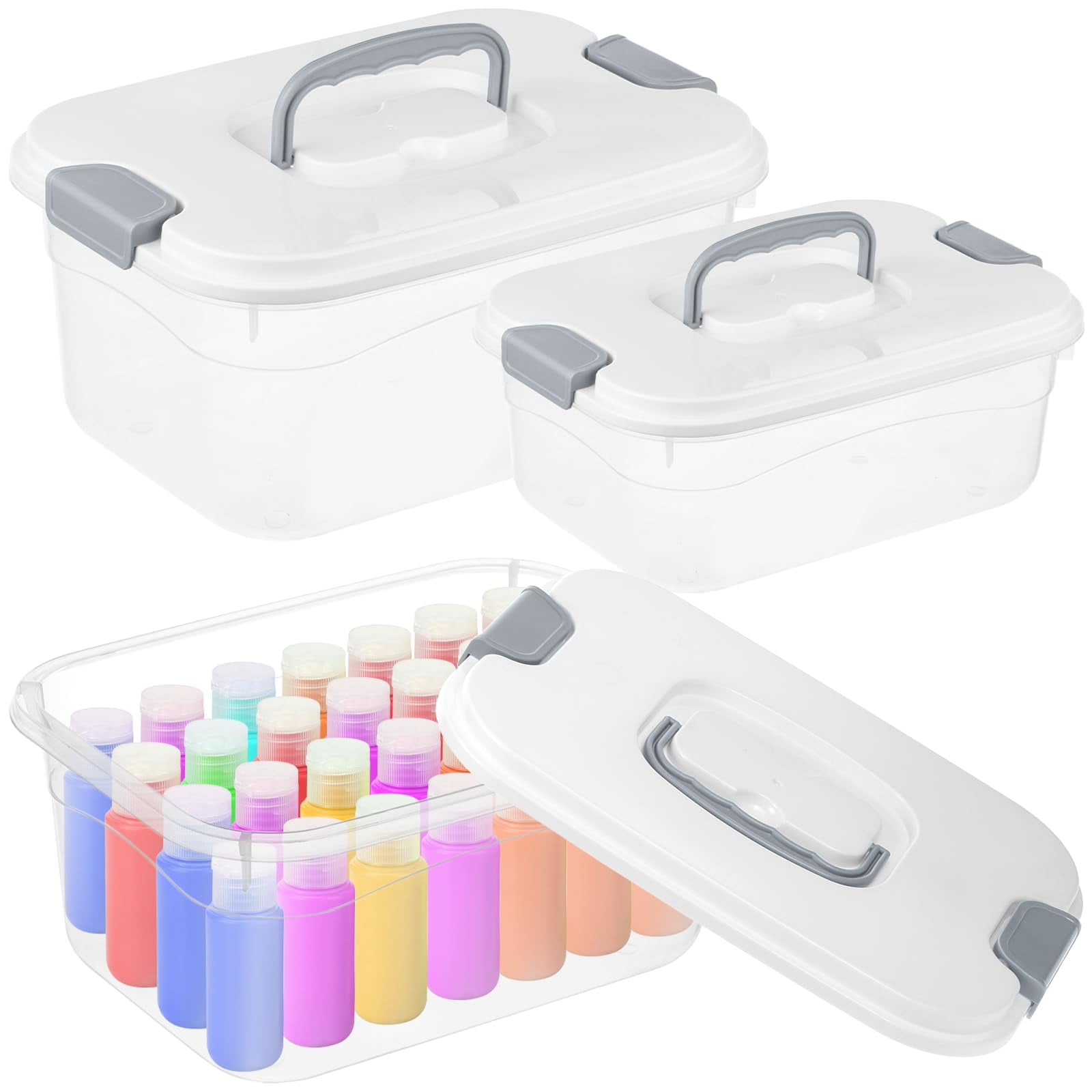 3 Pcs Paint Storage Box for AIS1 Acrylic Paint, Clear Acrylic Paint ...