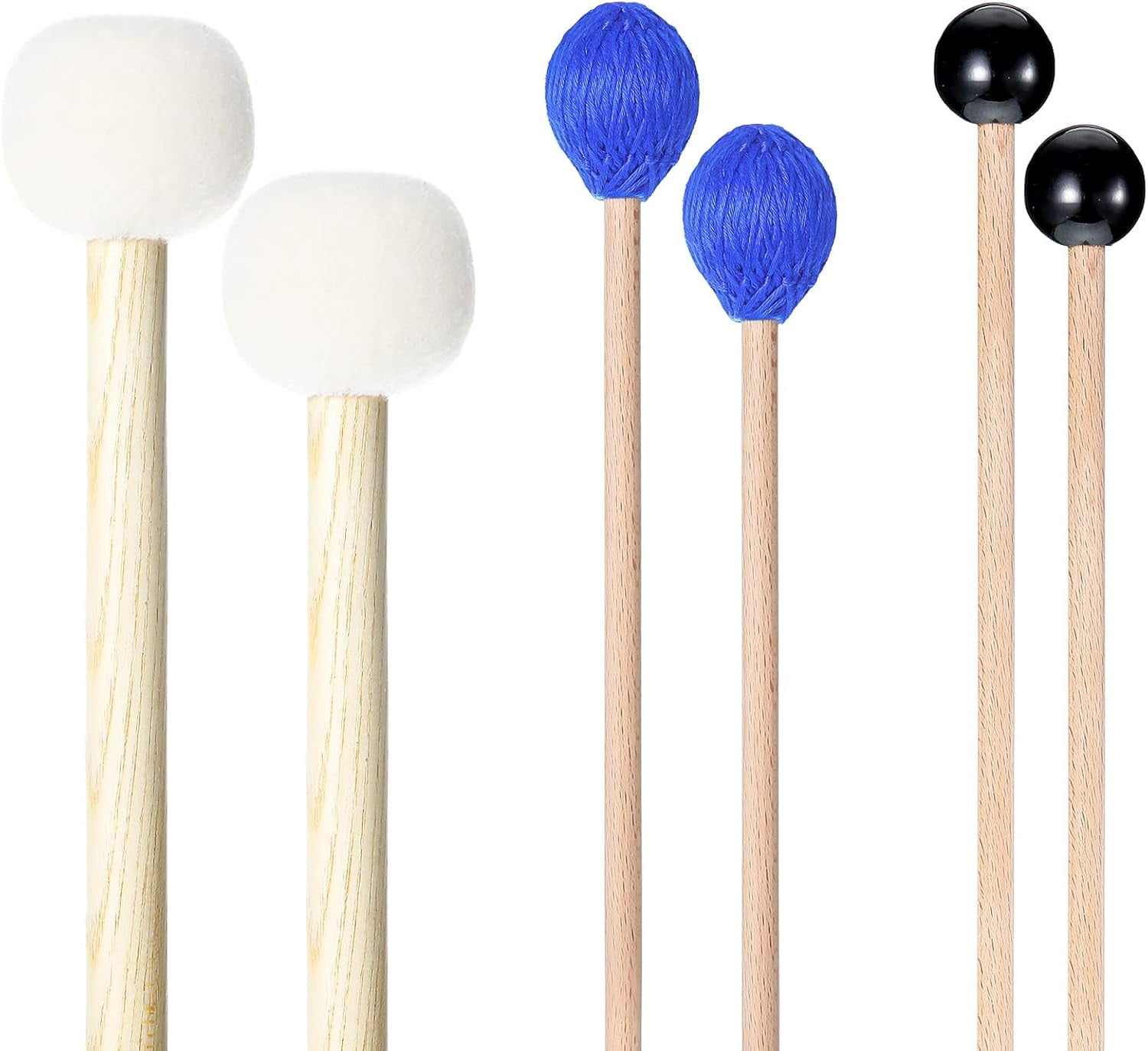 3 Pcs Pairs Drum Mallet 1 Blue Hard Yarn Head Keyboard Marimba Mallets ...