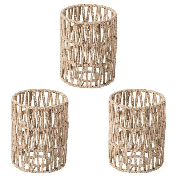 3 Pcs Paper Rope Lampshade Set, Boho Chandelier Lampshade, Hand-Woven ...