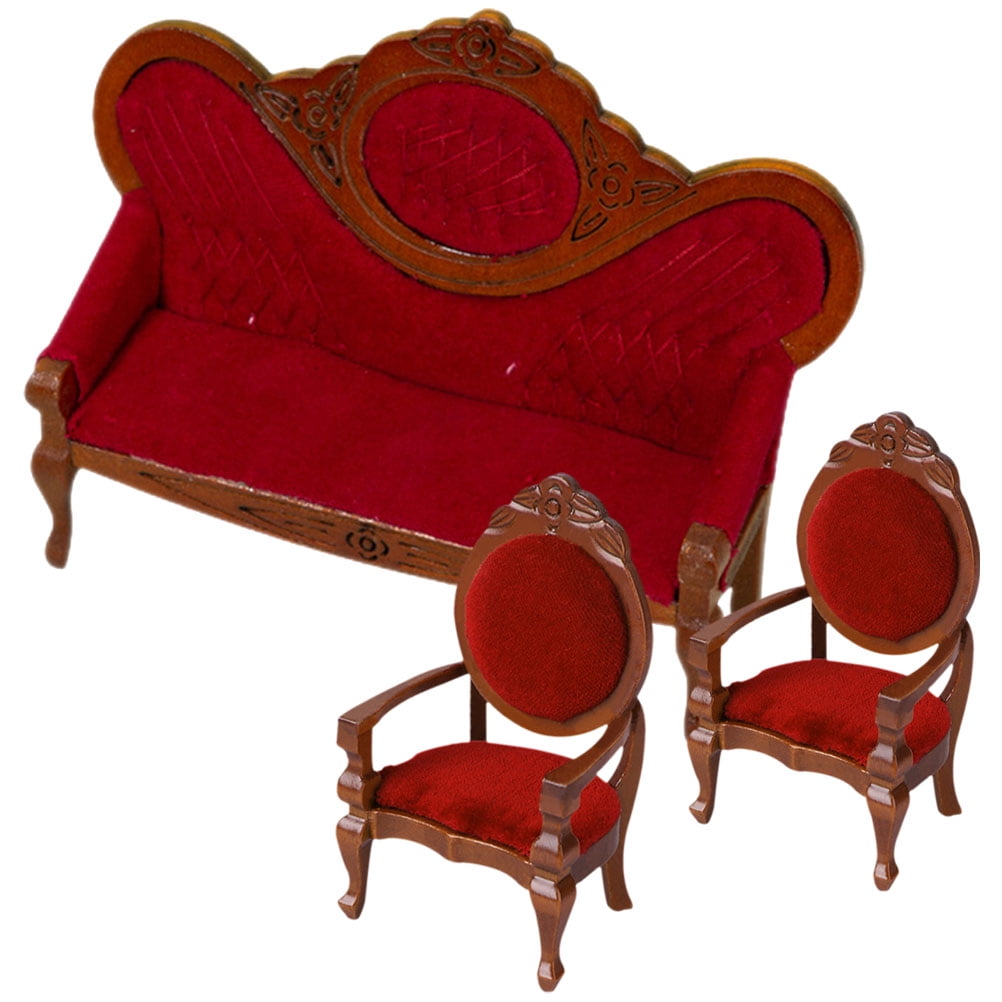3 Pcs Peach Armchair Models Decorative Mini Sofa Decoration for Living ...