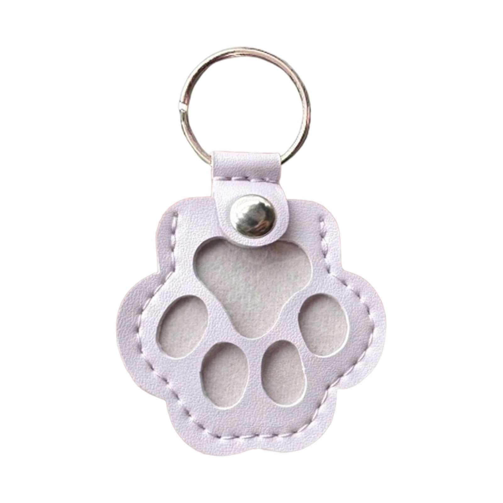 3 Pcs Pet Hair Storage Keychain, Cat Paw Shaped Keychain, Leather Pet ...