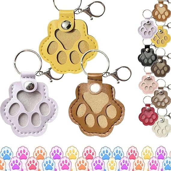 3 Pcs Pet Hair Storage Keychain,Dog Fur Storage Keychain,Leather ...