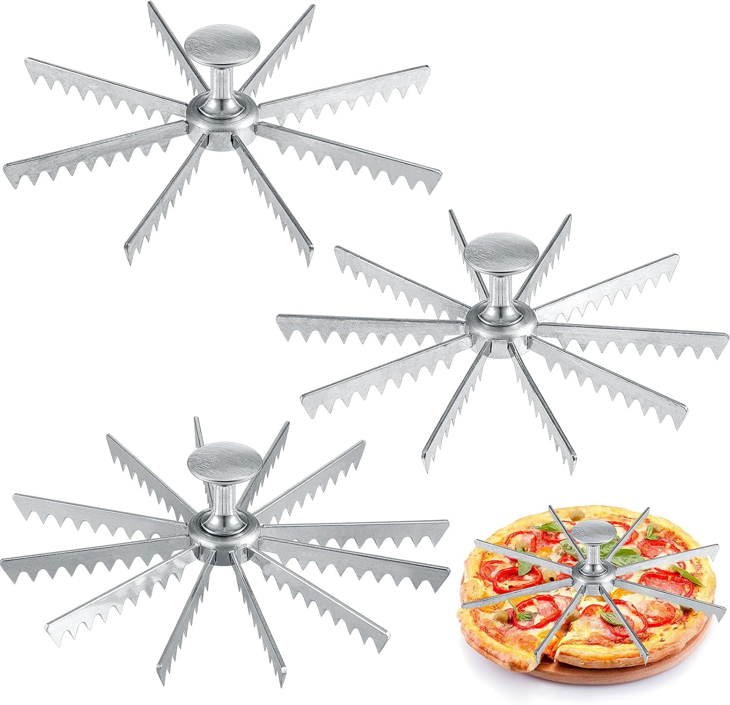 3 Pcs Pie and Cake Marker Aluminum Alloy Guideline and Portion Divider ...