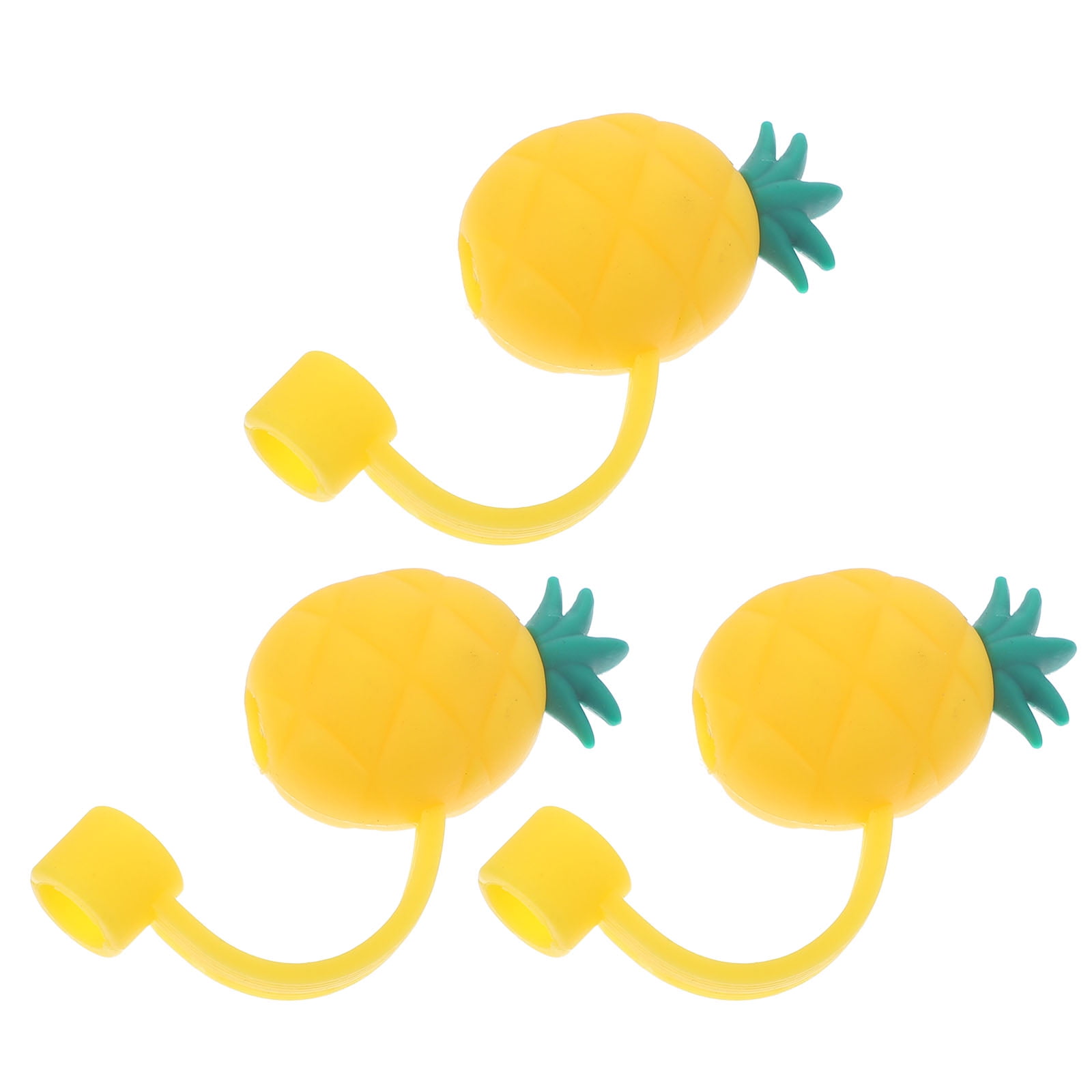3 Pcs Pineapple Straw Caps Dust-proof Protectors Pool Party - Walmart.com