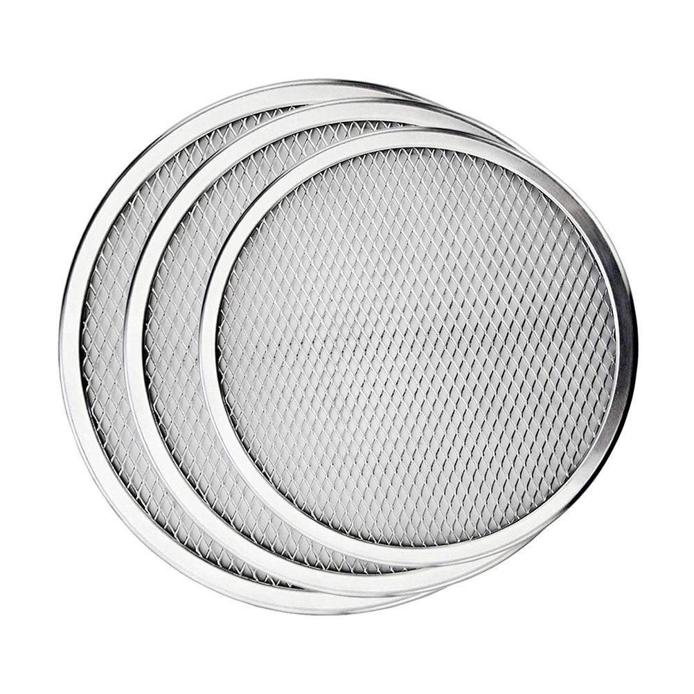 3 Pcs Pizza Mesh Tray Oven Pizza Tray Pizza Net Aluminum Pizza Tray ...
