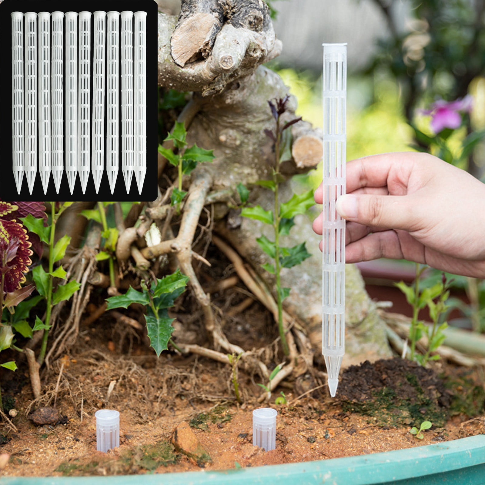 3 Pcs Plant Aeration Tubes for Potted Plants, 10 Pack Soil Ventilation ...