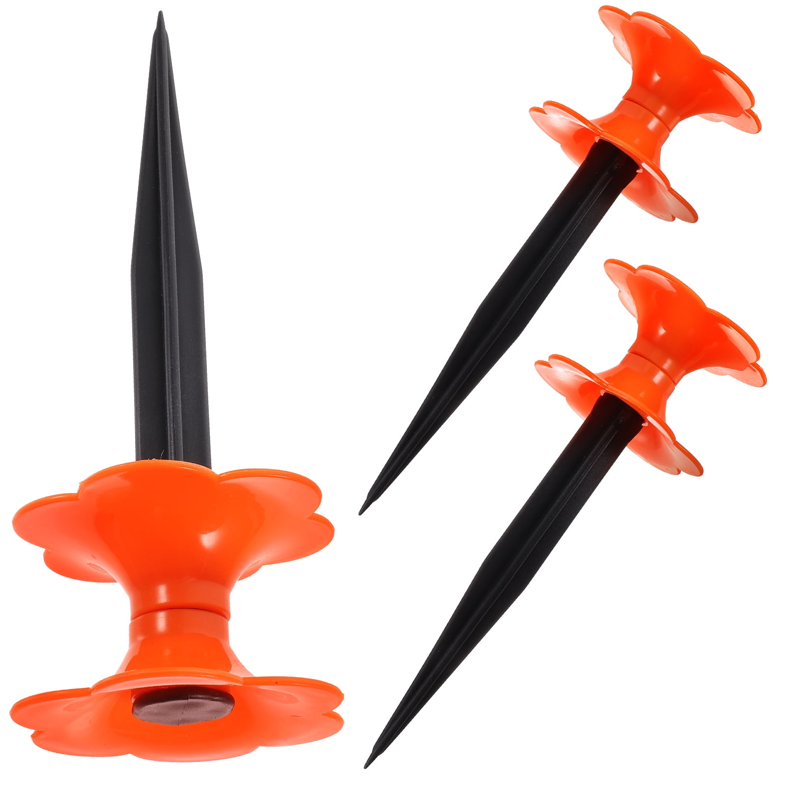 3 Pcs Plant Stand Barb Flower Watering Hose Guide Wheel Spikes Garden ...