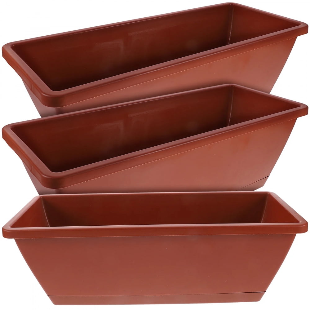 3 Pcs Planter Vase Nursery Flower Pot Balcony Pots Planting Trough ...