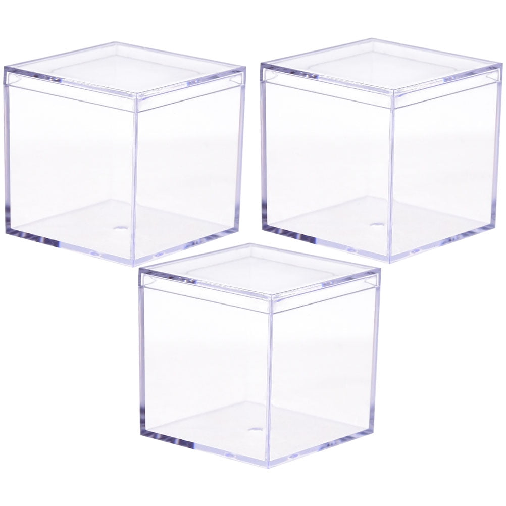 3 Pcs White Acrylic Candy Boxes for Storage Transparent Food Storage ...