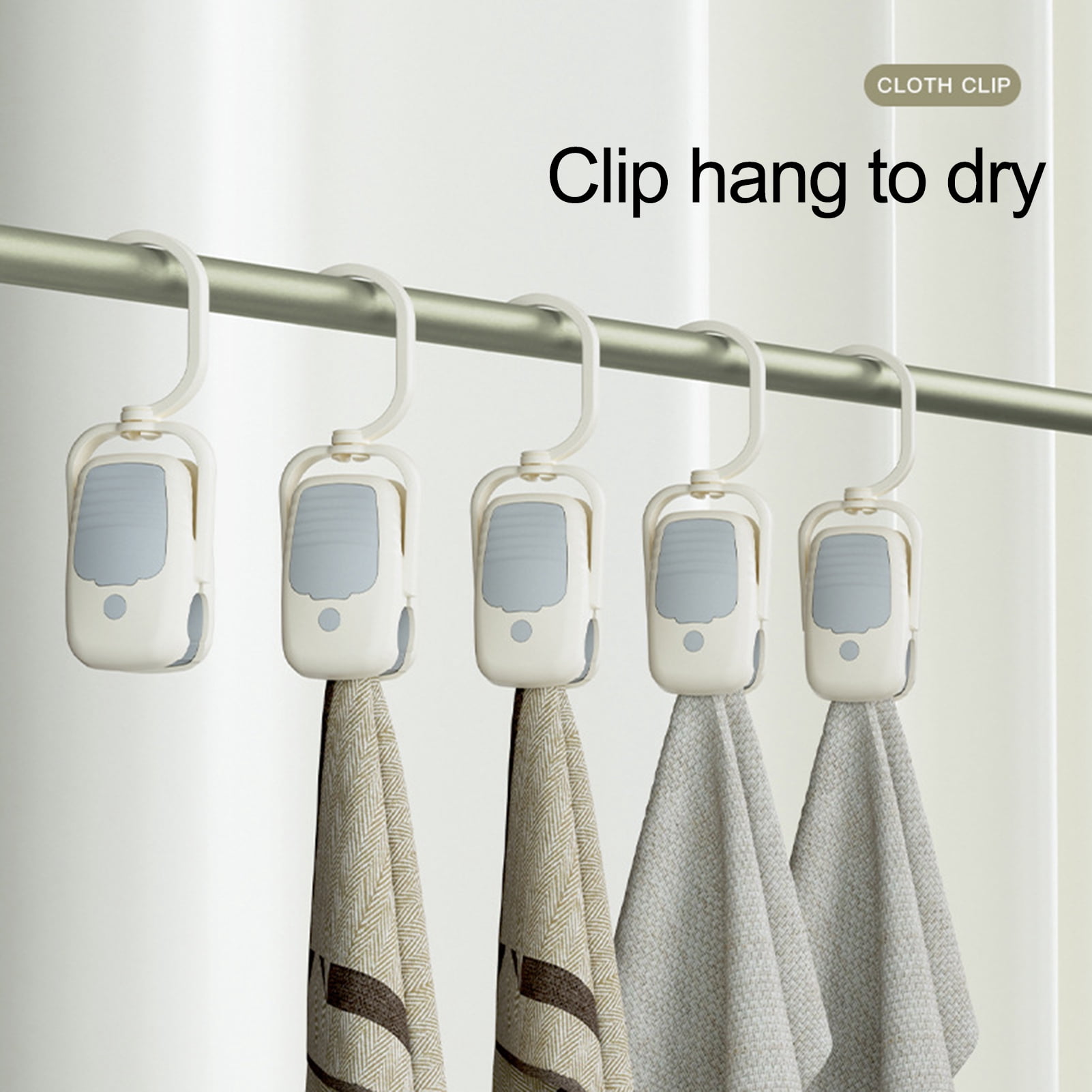 3 Pcs Plastic Clips with Hanging Hook Anti-slip Great Friction Wide ...