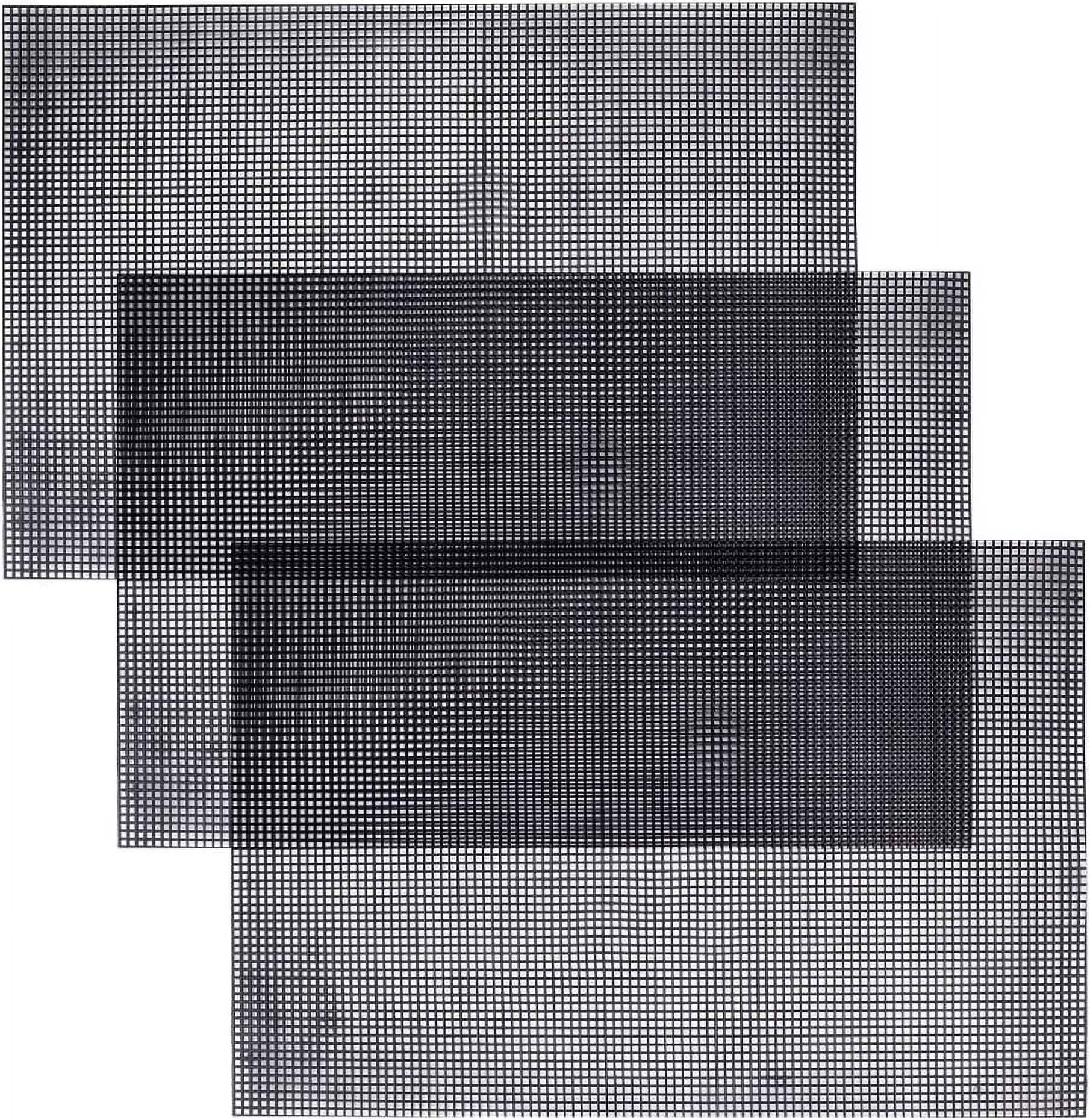 3 Pcs Plastic Mesh Canvas Sheet Black Plastic Net Cover Acrylic Yarn ...